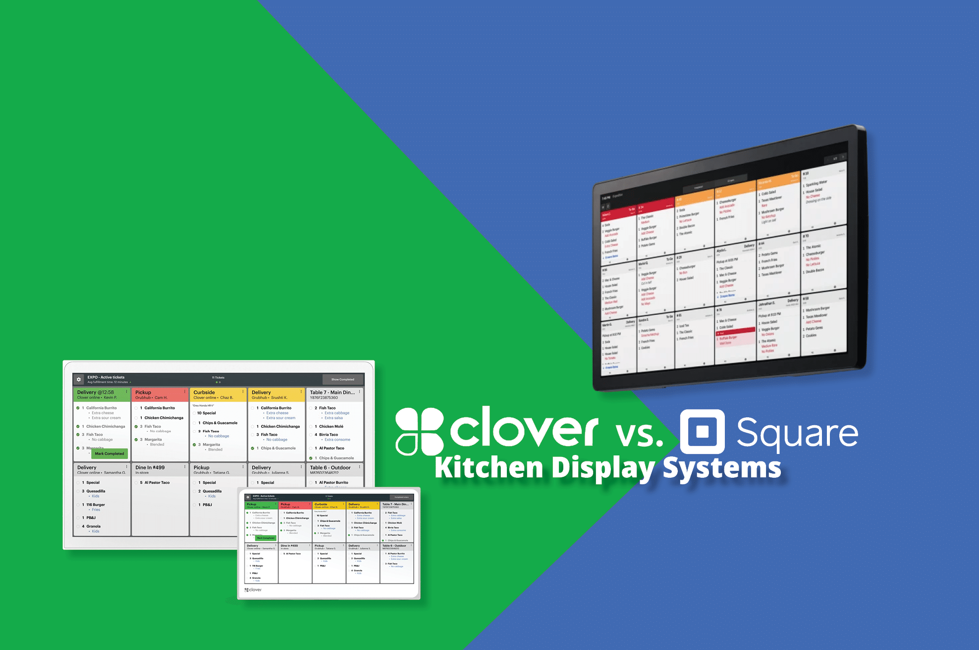 Clover Versus Square Kitchen Display System - Velocity Merchant Services